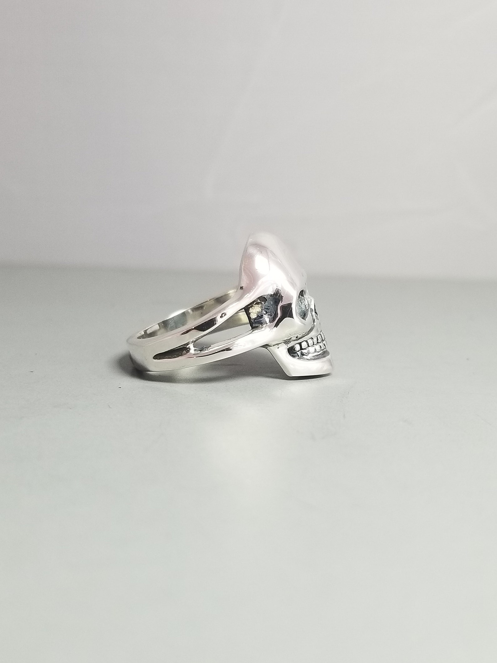 Sterling Silver Small Skull Ring - Etsy