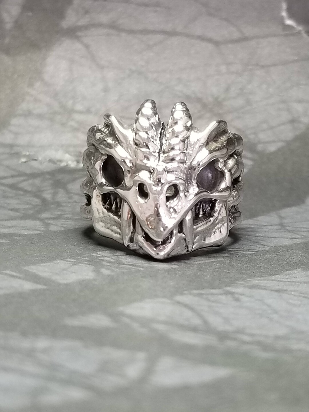 Sterling Silver Dragon Ring - Etsy