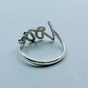 Sterling Silver Love Ring - Etsy