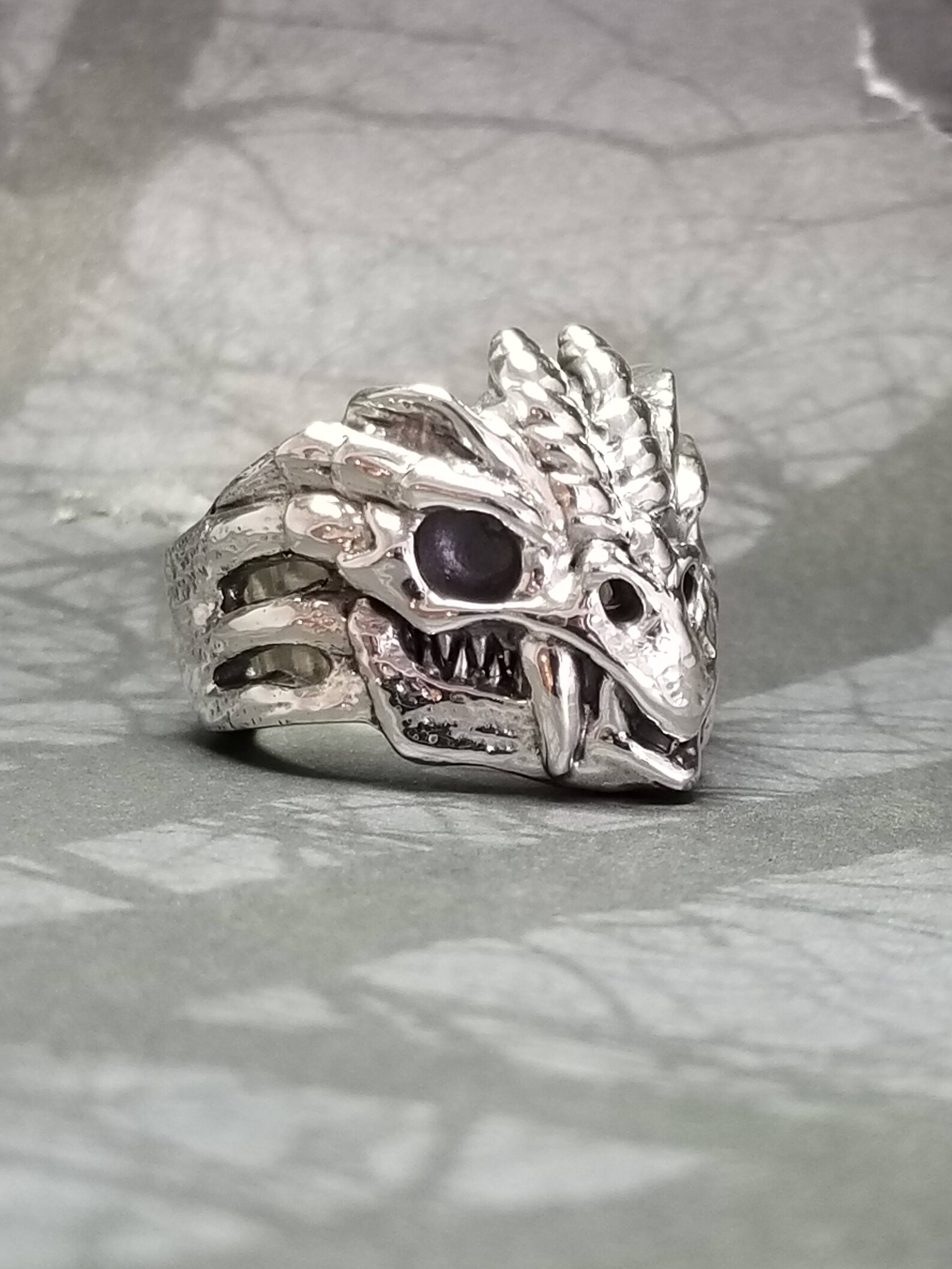 Sterling Silver Dragon Ring | Etsy