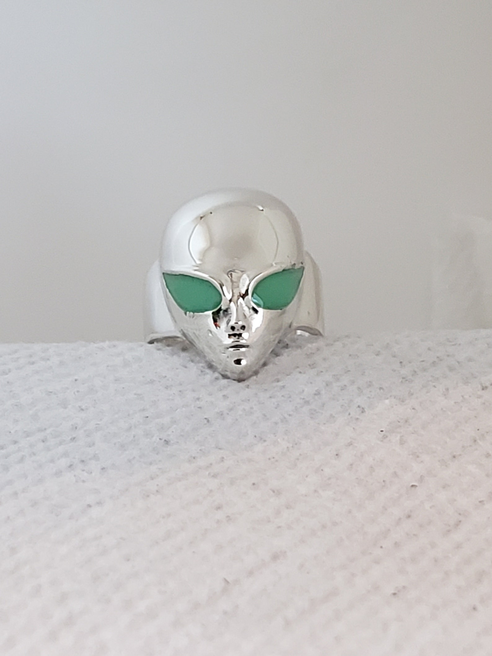 Sterling Silver Alien Ring - Etsy