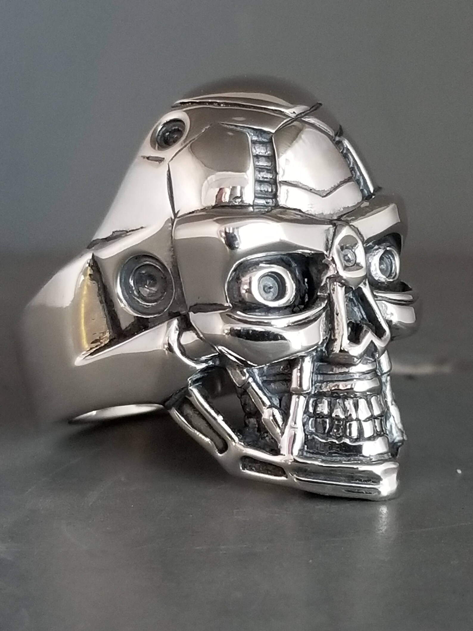 Sterling Silver Terminator Ring - Etsy