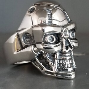 Sterling Silver Terminator Ring - Etsy