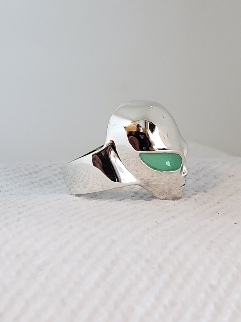 Sterling Silver Alien Ring - Etsy