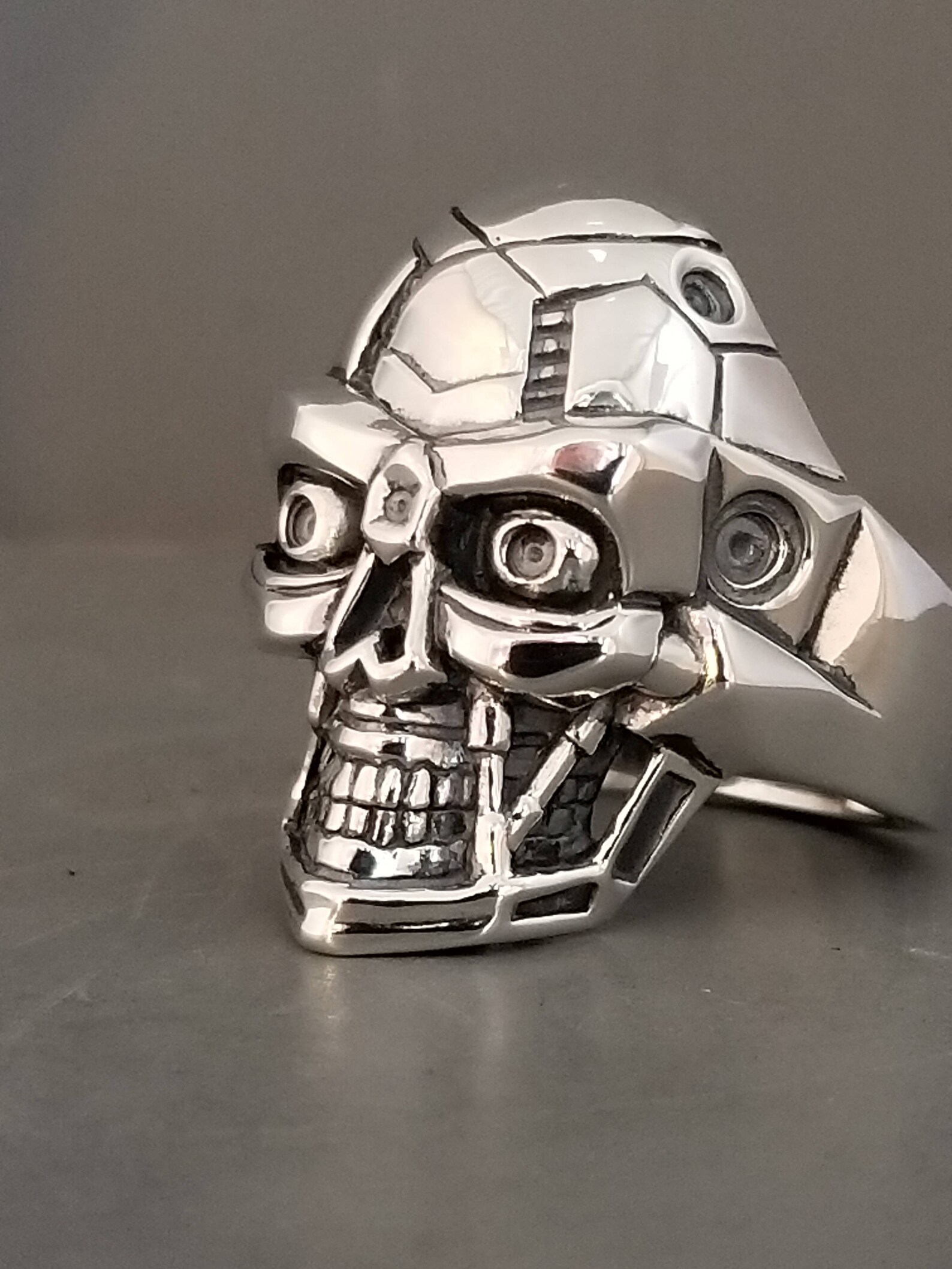 Sterling Silver Terminator Ring - Etsy