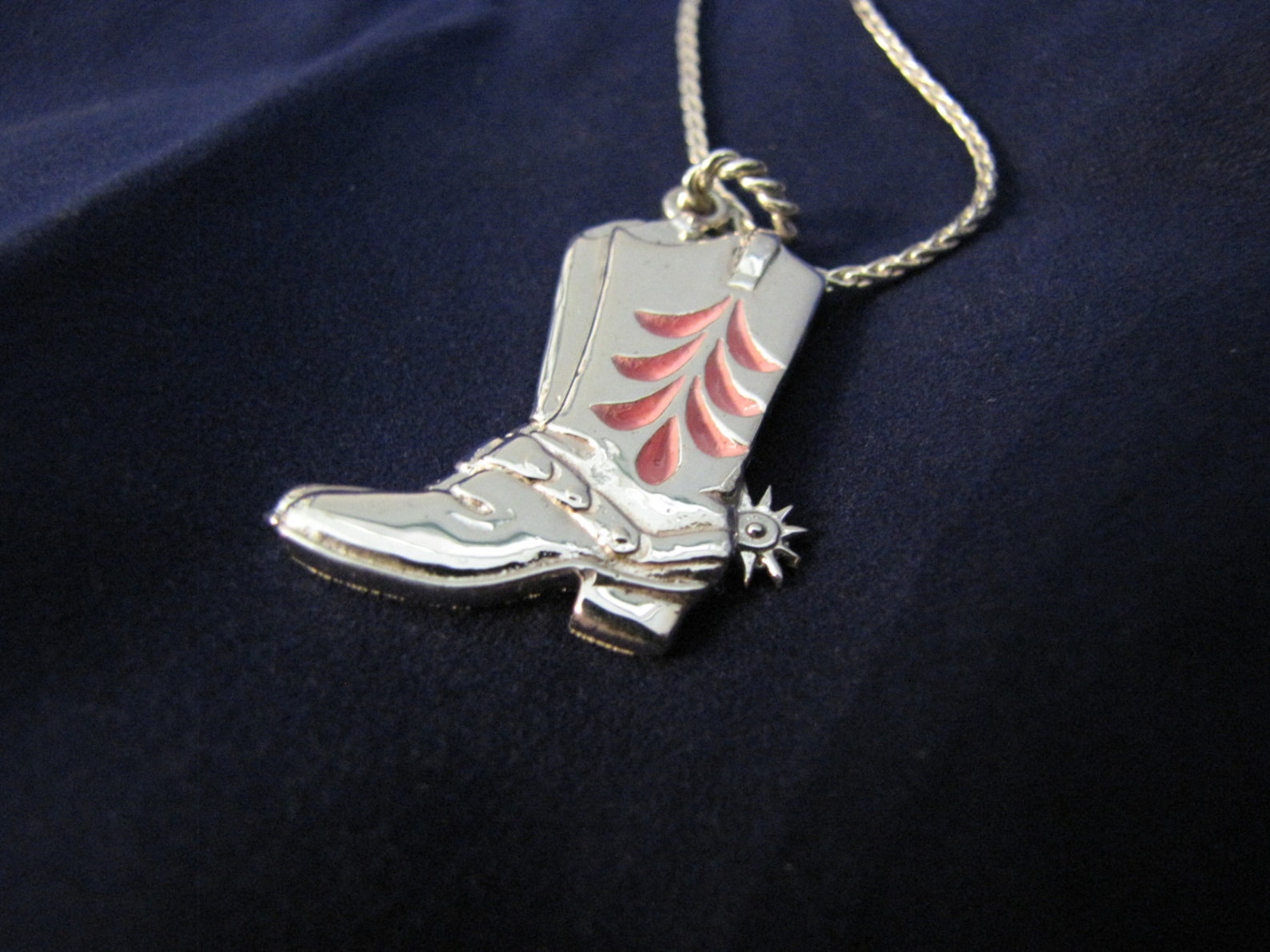 Sterling Silver Solid Custom Cowboy Boot With Sterling Silver - Etsy