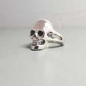 Sterling Silver Small Skull Ring - Etsy