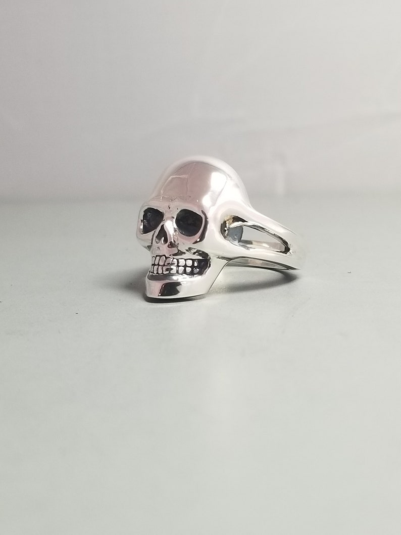 Sterling Silver Small Skull Ring - Etsy