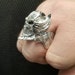 Sterling Silver Devil Skull Ring - Etsy