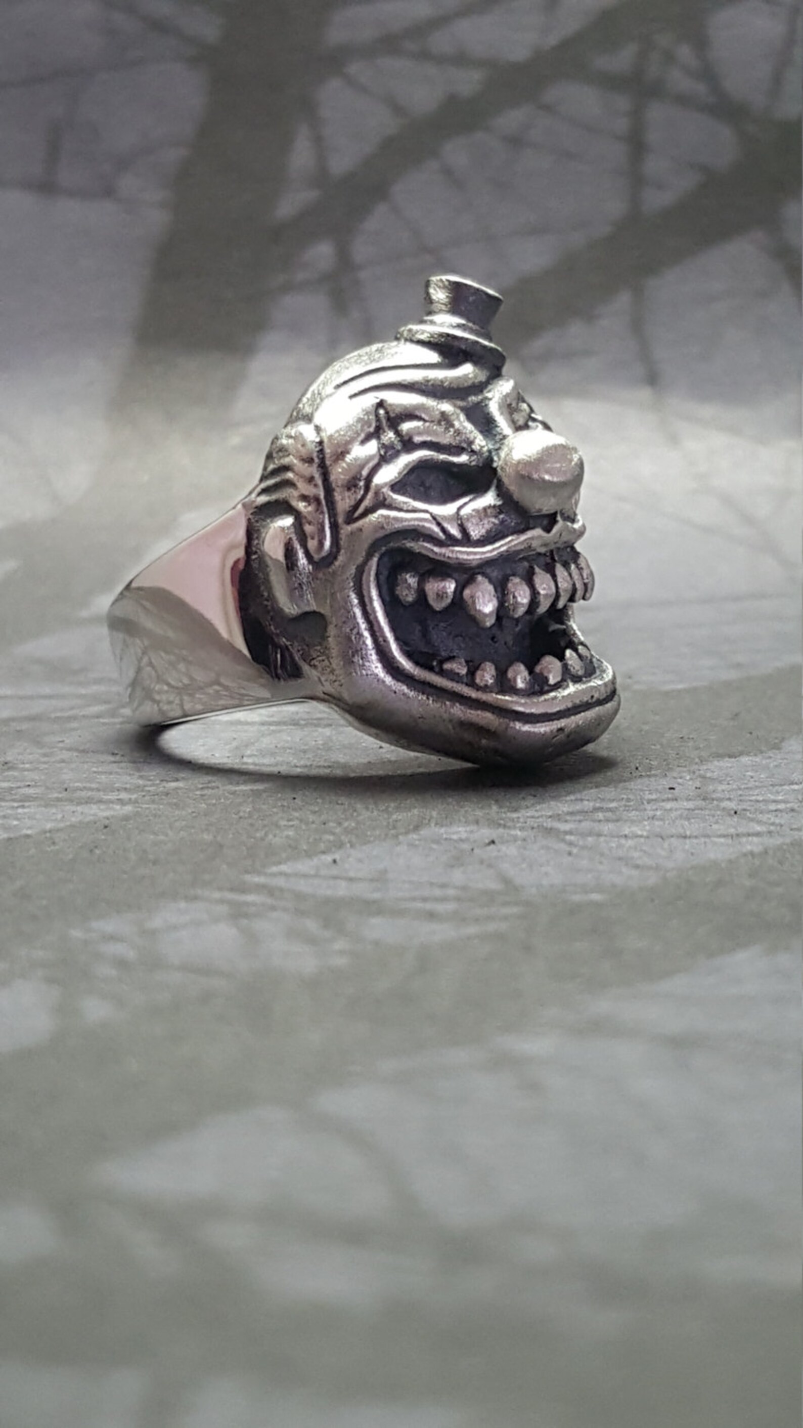Sterling Silver Clown Ring - Etsy