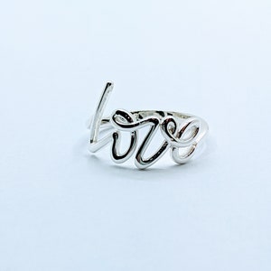 Sterling Silver Love Ring - Etsy