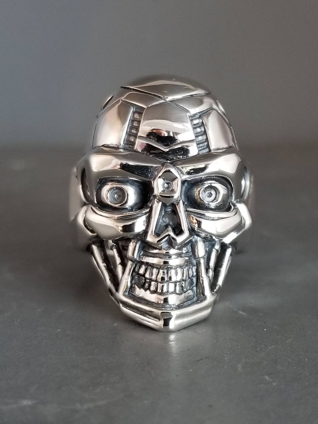 Sterling Silver Terminator Ring - Etsy