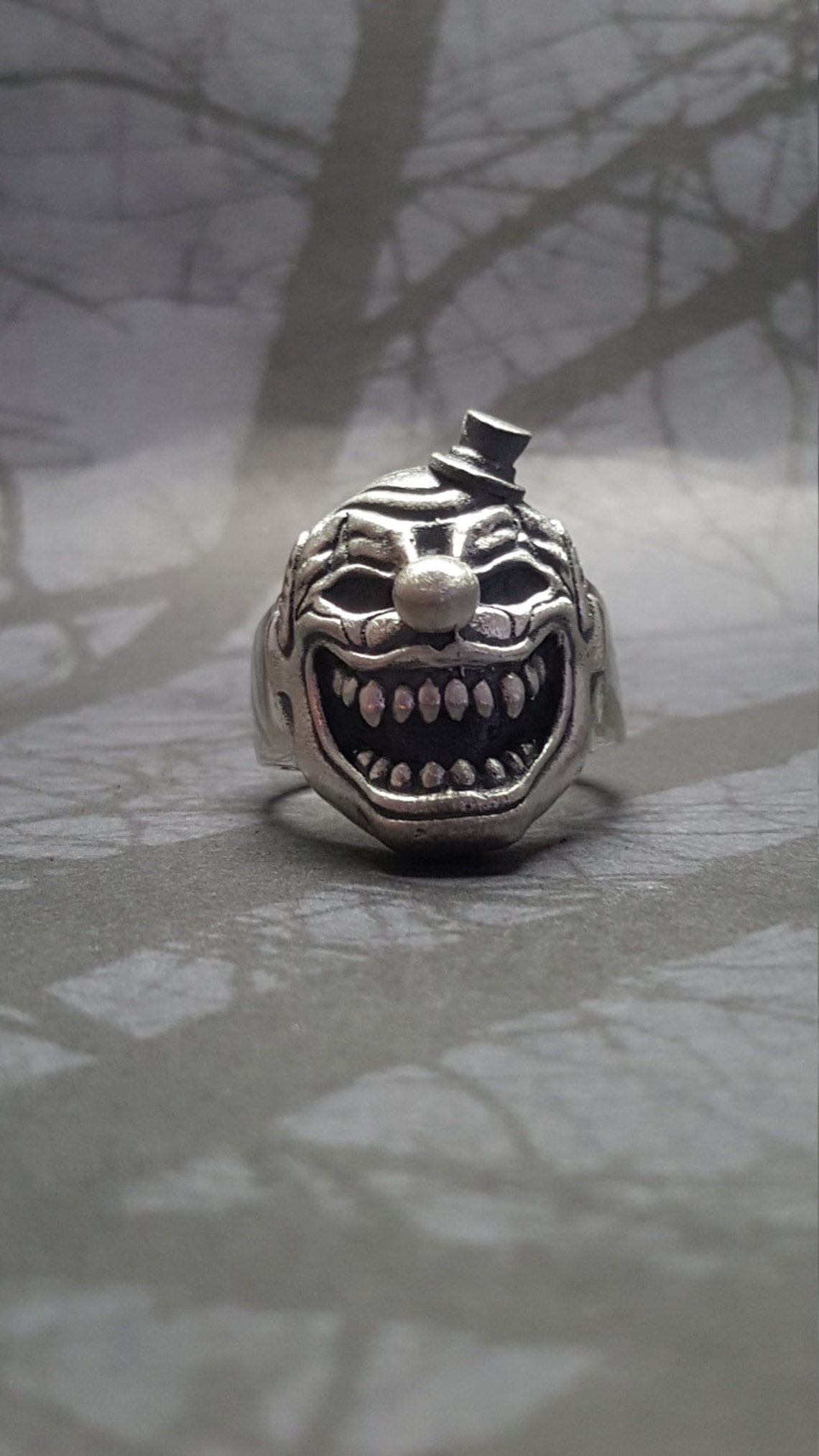 Sterling Silver Clown Ring - Etsy