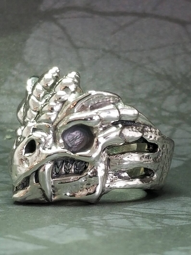 Sterling Silver Dragon Ring - Etsy