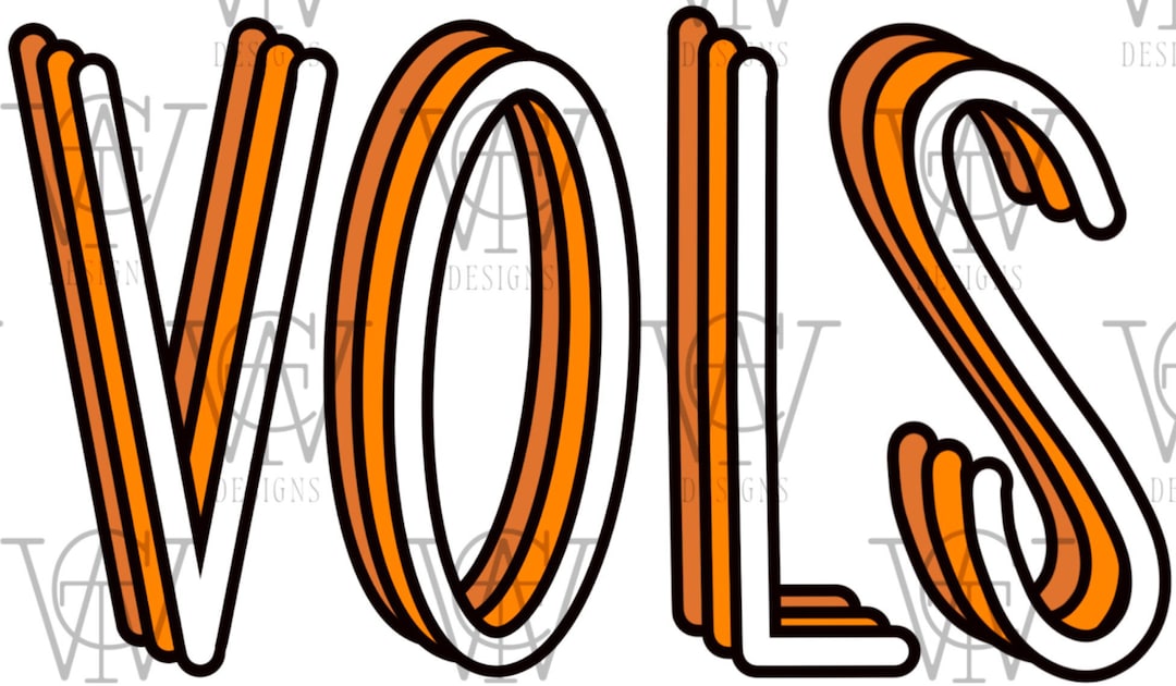 Vols Layered Font PNG Vols Orange PNG Vols Football File - Etsy