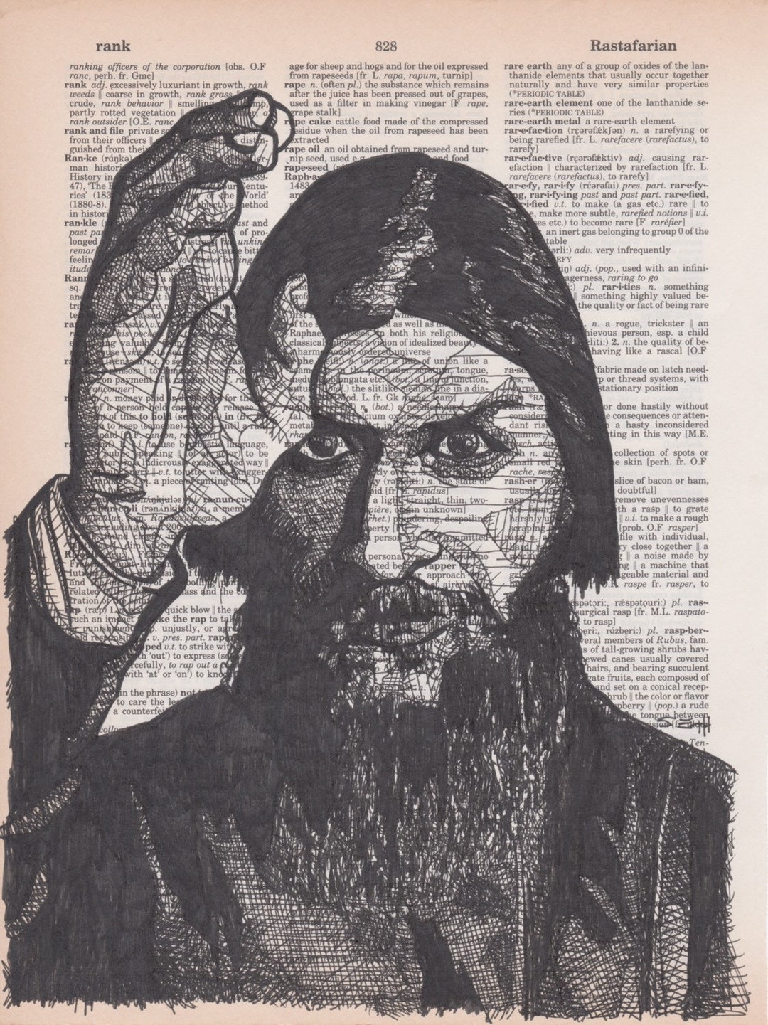 Portrait of Grigori Rasputin on a Dictionary Page Bearing His Namesake ...