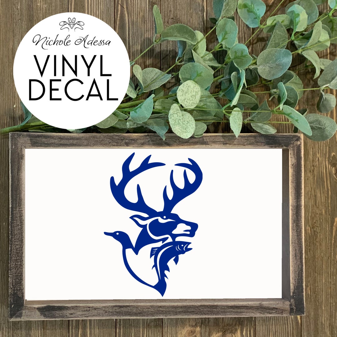 Deer Fish Duck Vinyl Decal / Hunting / Fishing - Etsy