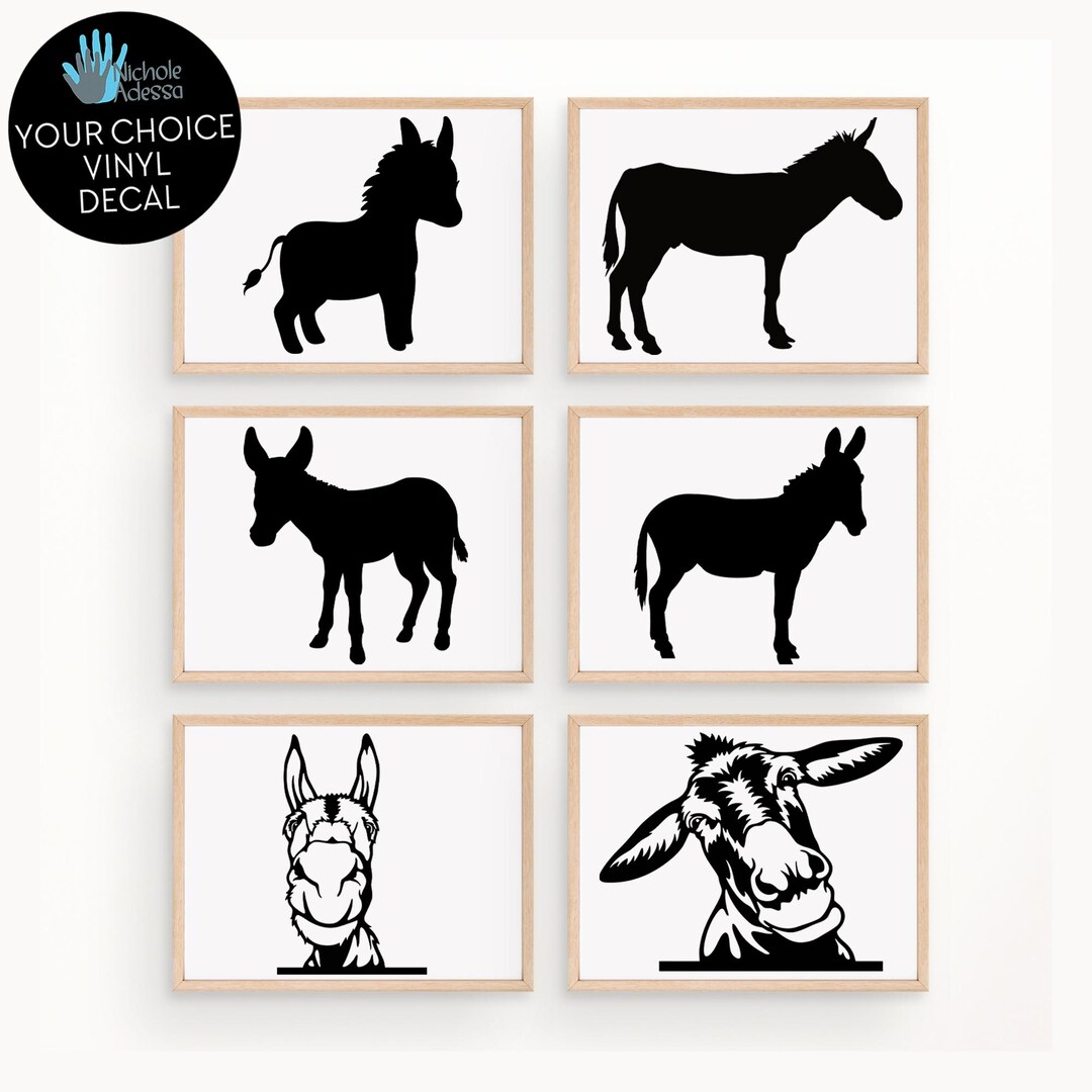 Donkey Vinyl Decals / Farmhouse Decor - Etsy