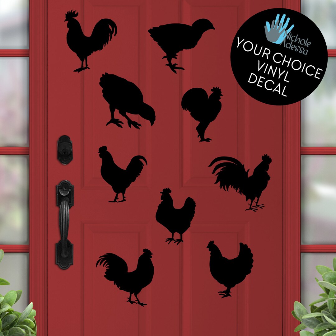 Chicken/rooster Vinyl Decal - Etsy