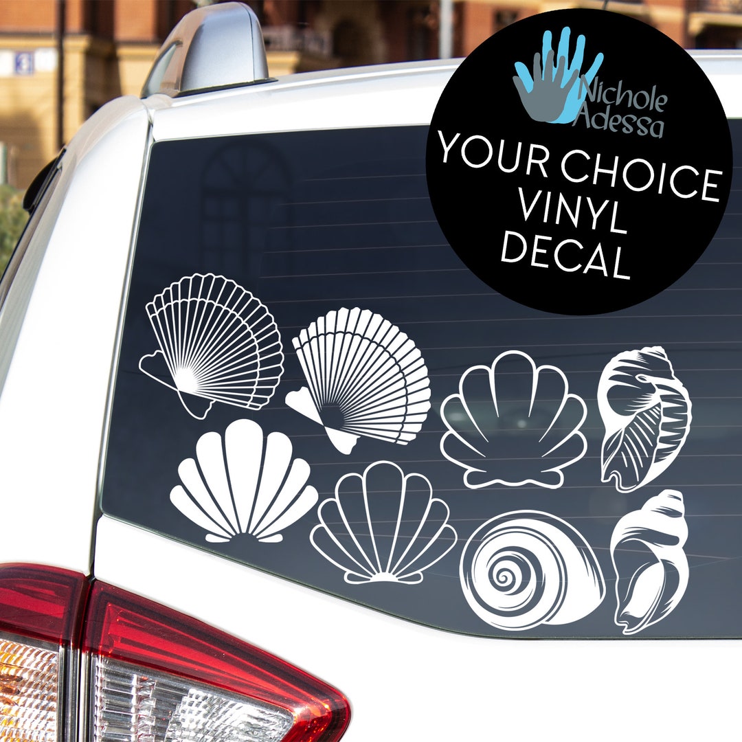 Seashells Vinyl Decal / Beach Decor - Etsy