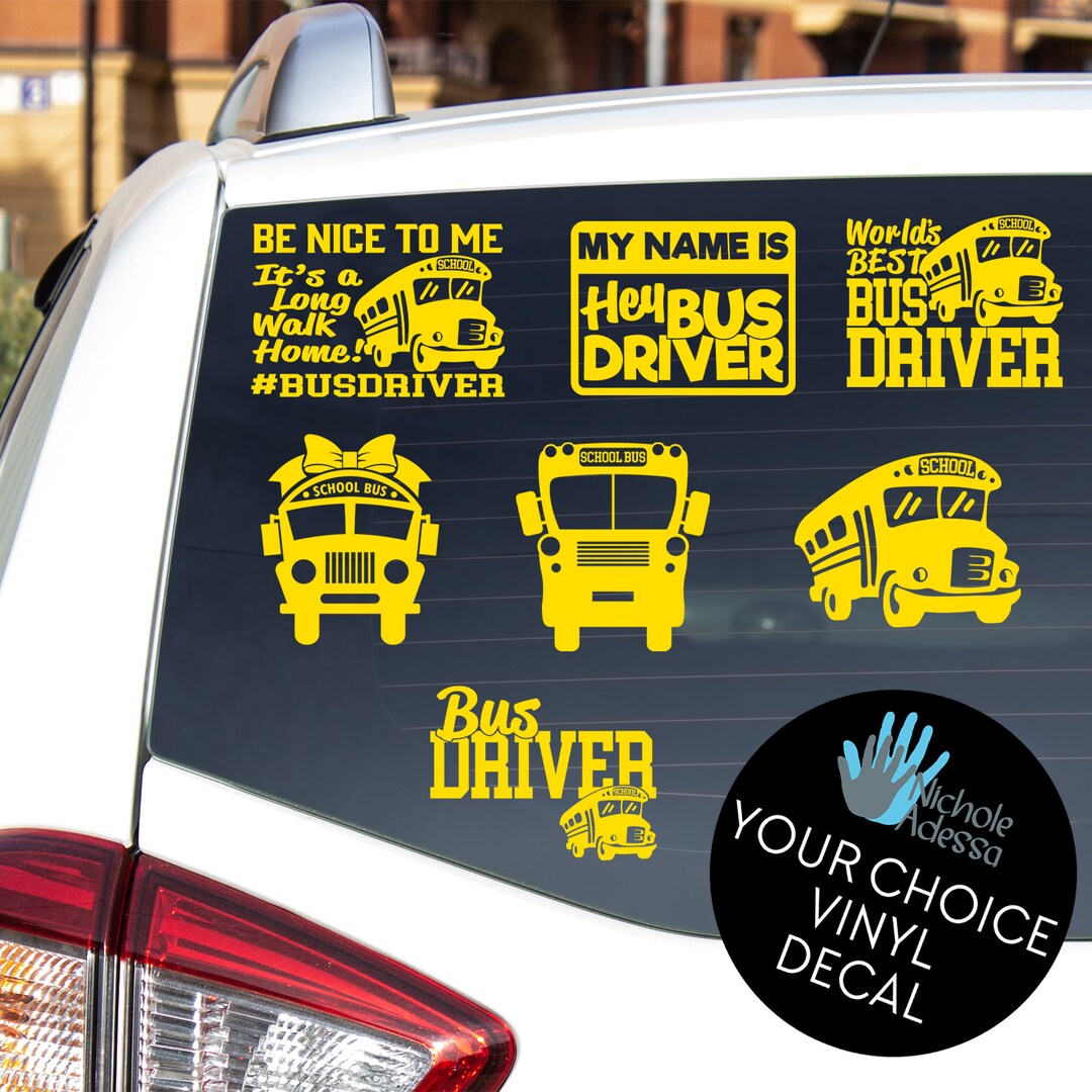 Bus Driver/school Bus Vinyl Decal - Etsy
