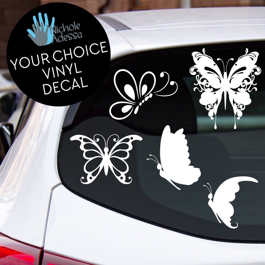 Pretty Butterfly Vinyl Decals / Garden Decor - Etsy