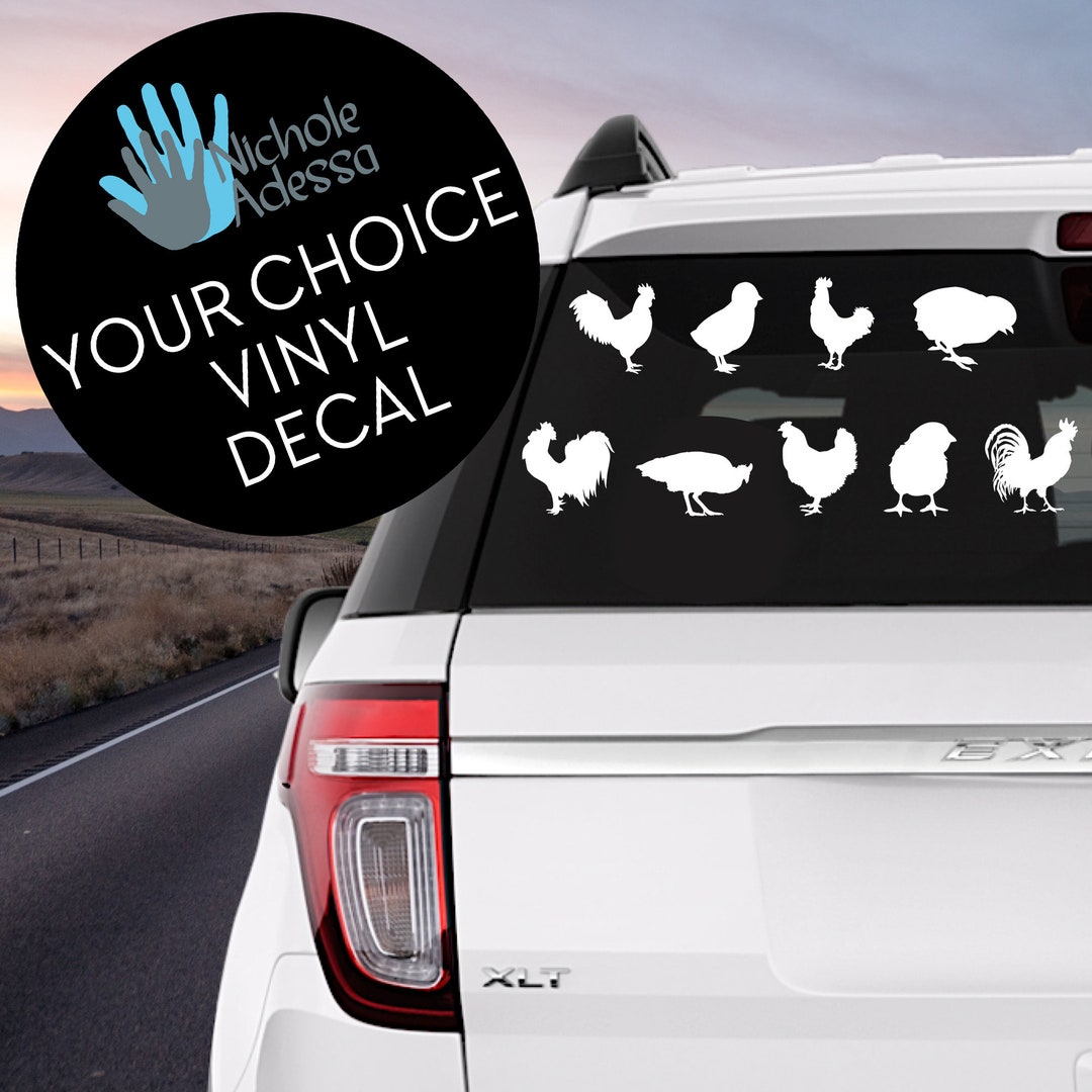 Country Chicken Vinyl Decal - Etsy