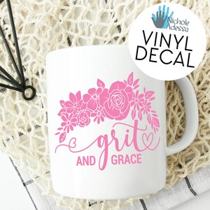 Grit and Grace Vinyl Decals / Inspirational Decor - Etsy