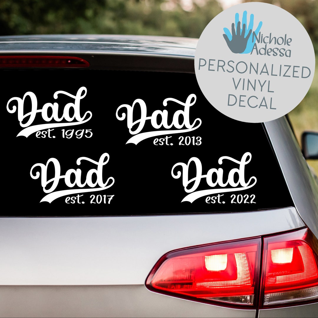 Personalized Dad Vinyl Decal / Father's Day - Etsy
