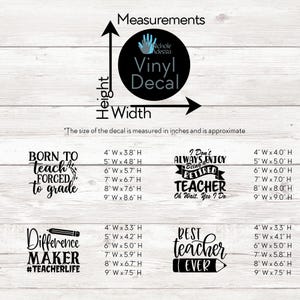 School Teacher Vinyl Decals / Classroom Decor - Etsy