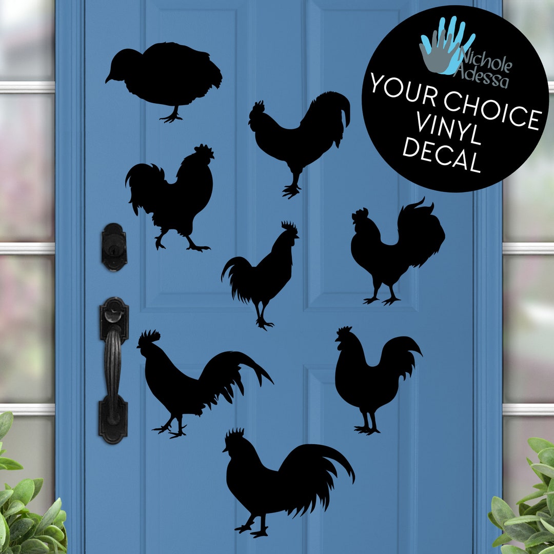 Rooster Vinyl Decal / Country Decor - Etsy