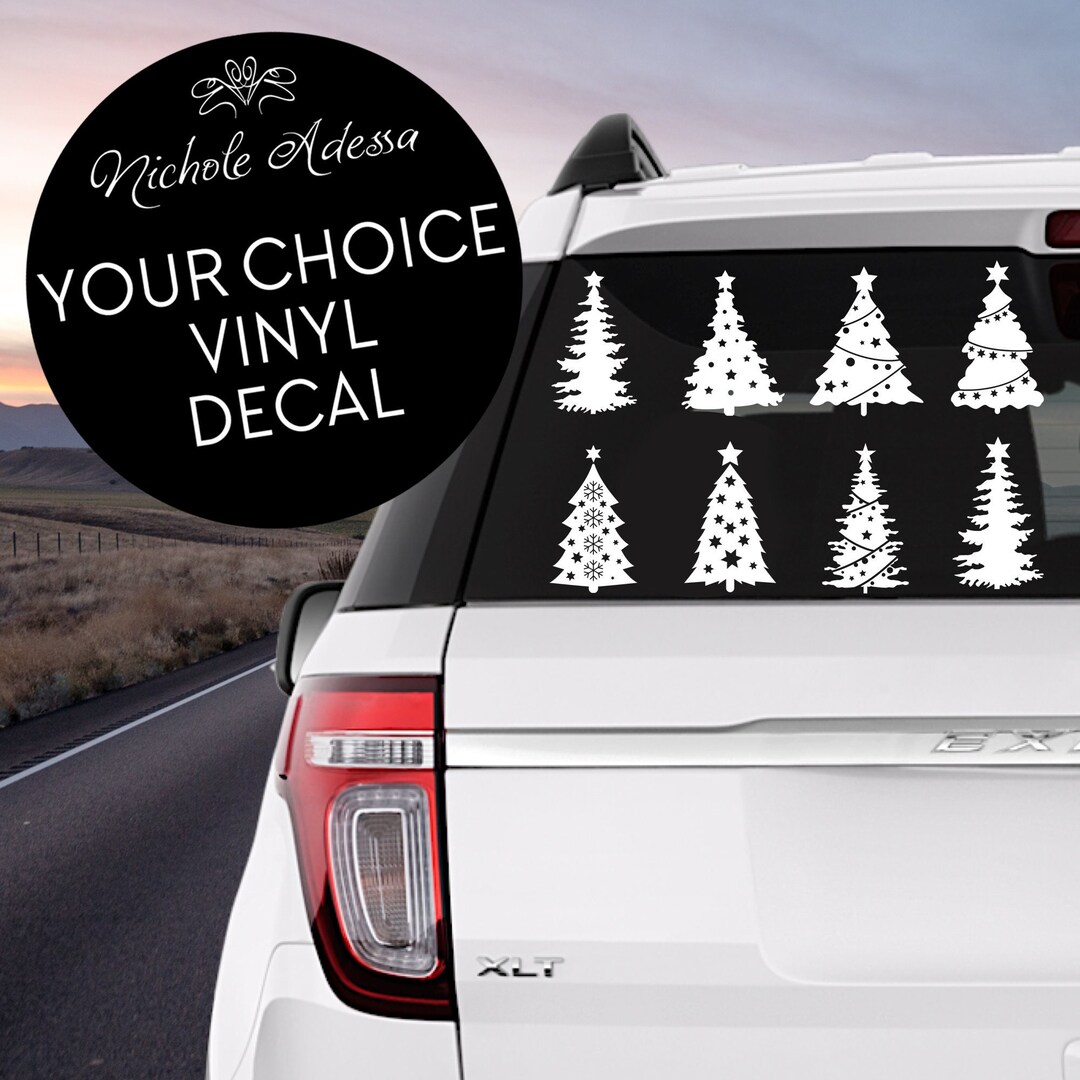 Christmas Tree Vinyl Decal - Etsy