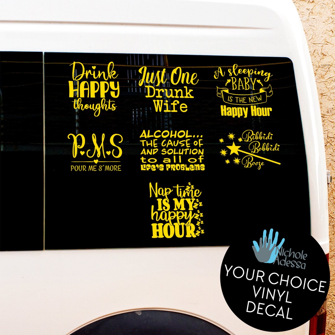Alcohol Vinyl Decal - Etsy
