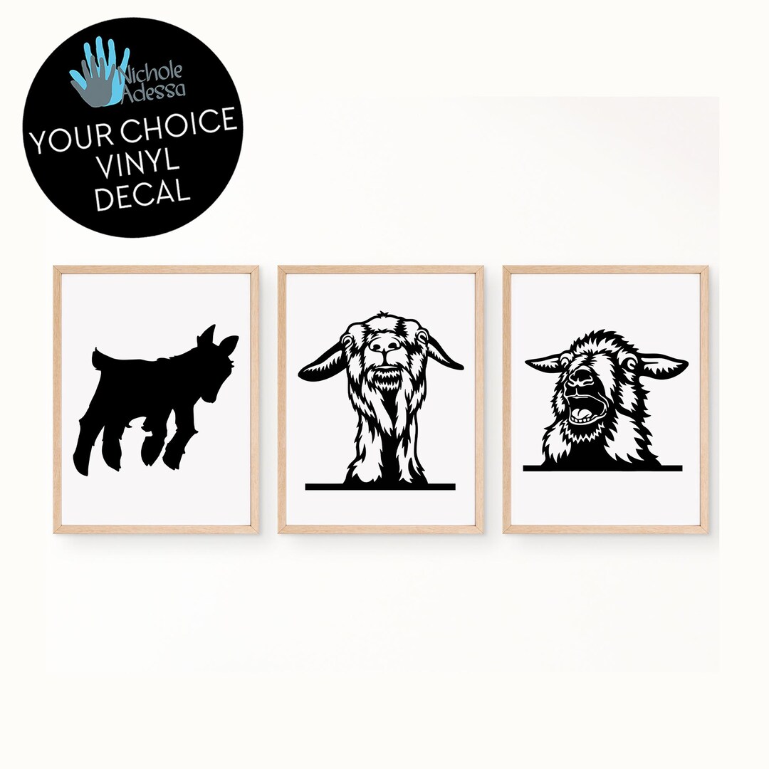 Goat Vinyl Decals / Farmhouse Decor - Etsy