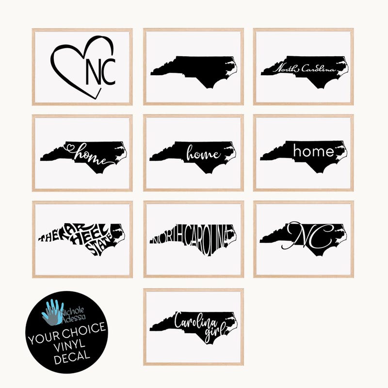 North Carolina Decal - Etsy