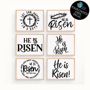 He is Risen Vinyl Decals / Religious Decor - Etsy