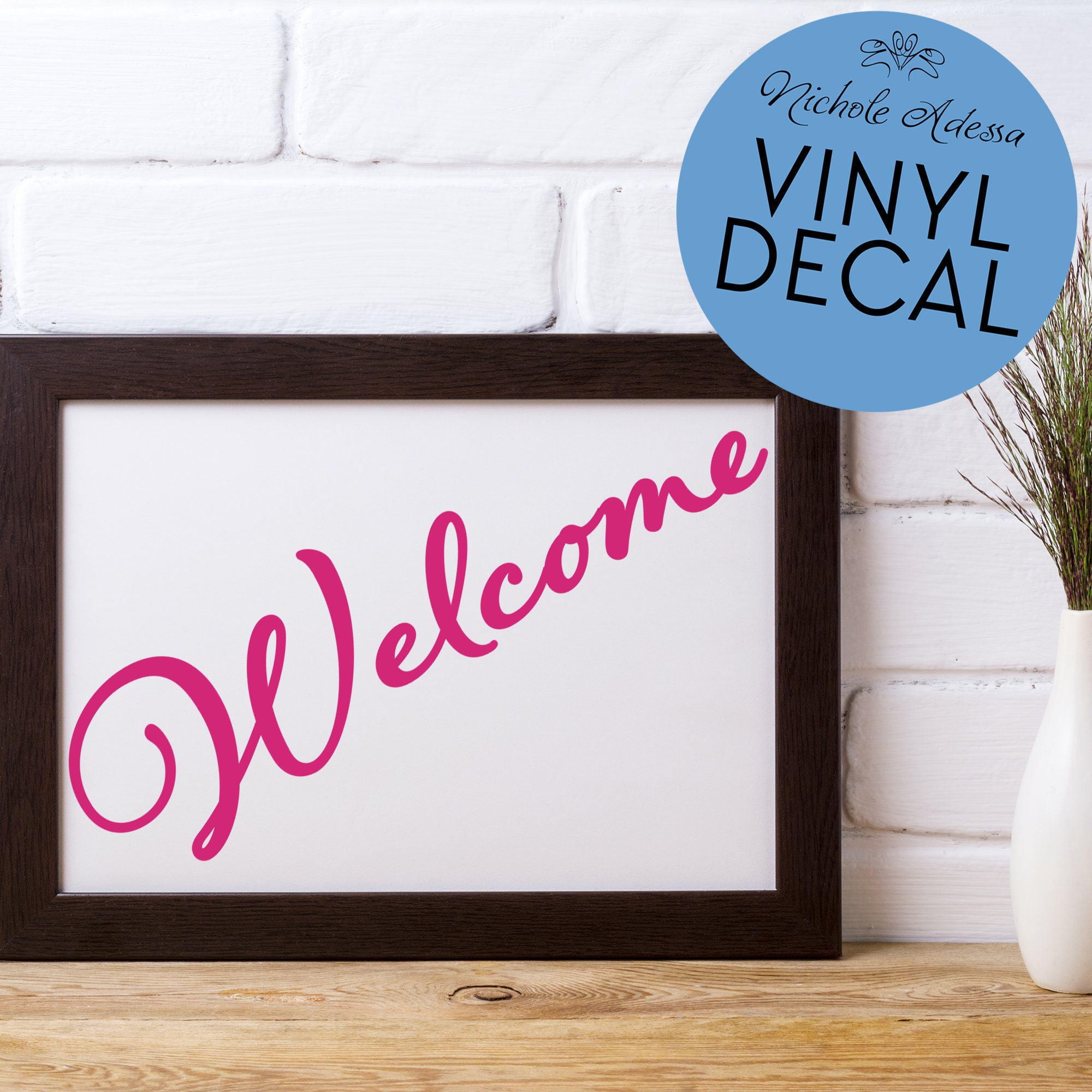 Decal de vinilo de bienvenida | Etsy