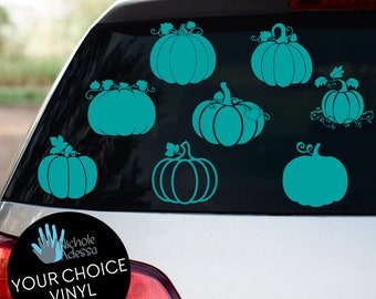 Fall Vinyl Decal Permanent Vinyl Decal Happy Harvest Vinyl Decal ...