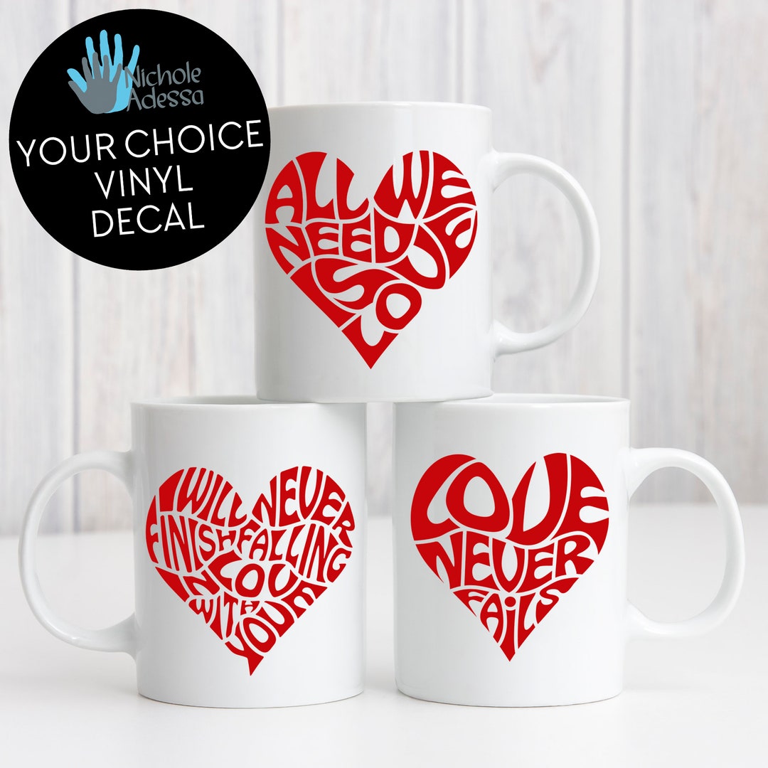 True Love Word Art Vinyl Decal / Valentine's Day - Etsy