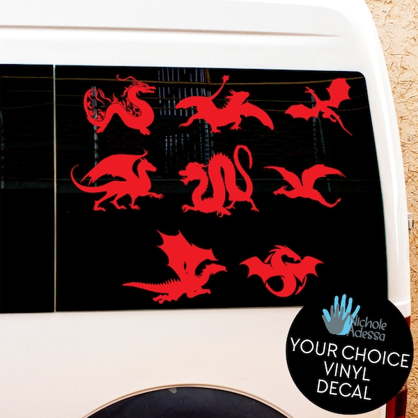 Dragon Vinyl Decal - Etsy