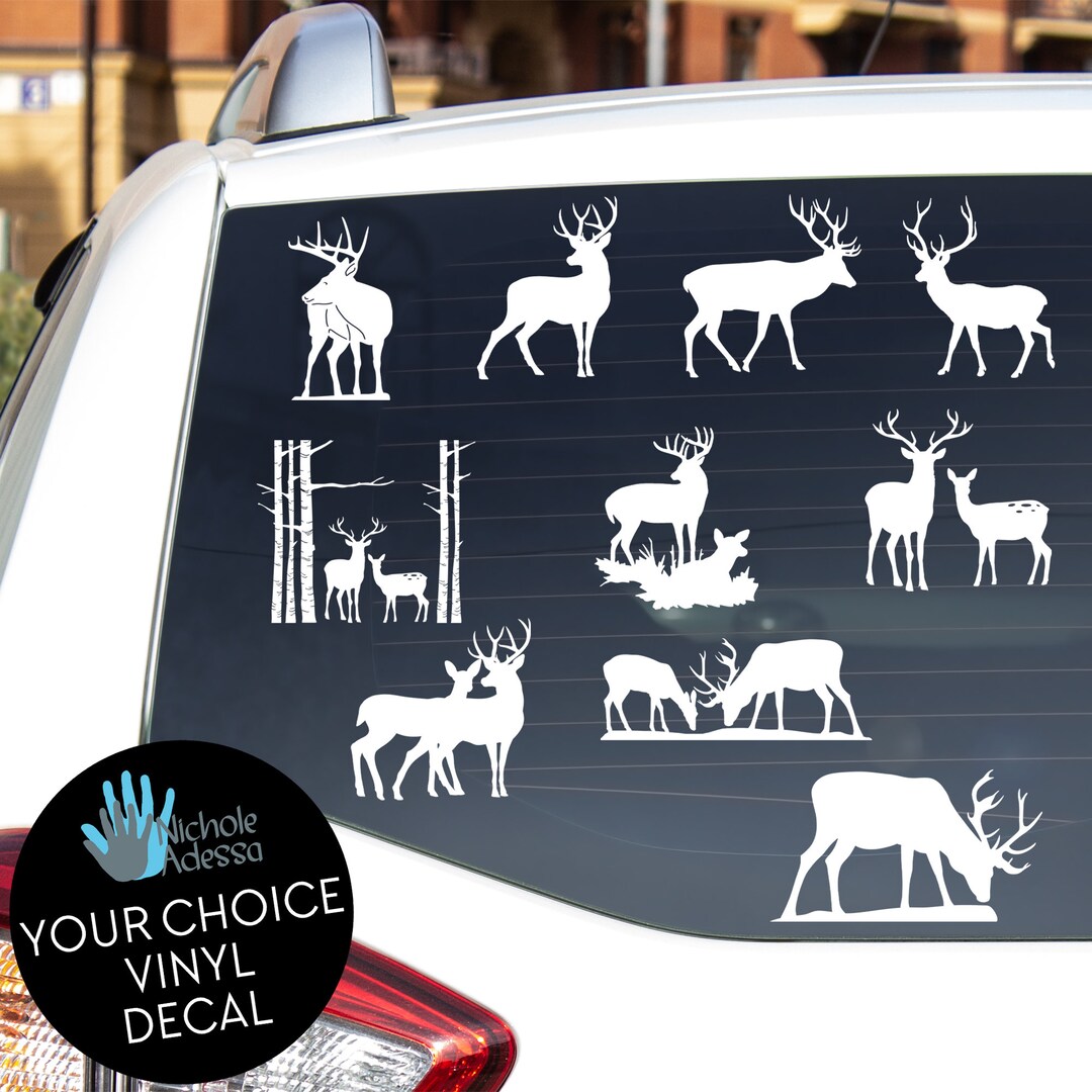 Deer Vinyl Decal / Buck and Doe - Etsy