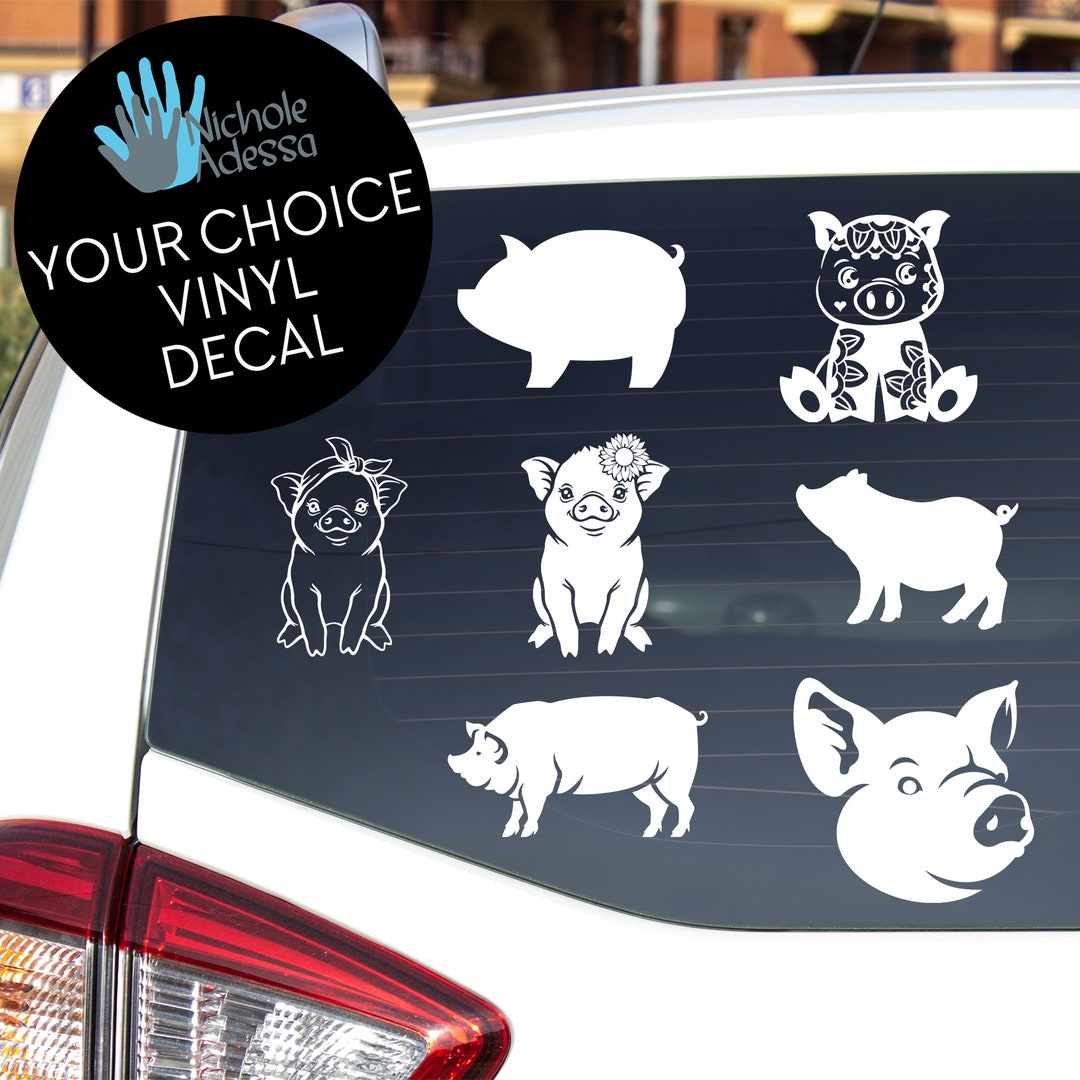 Pig Vinyl Decal - Etsy