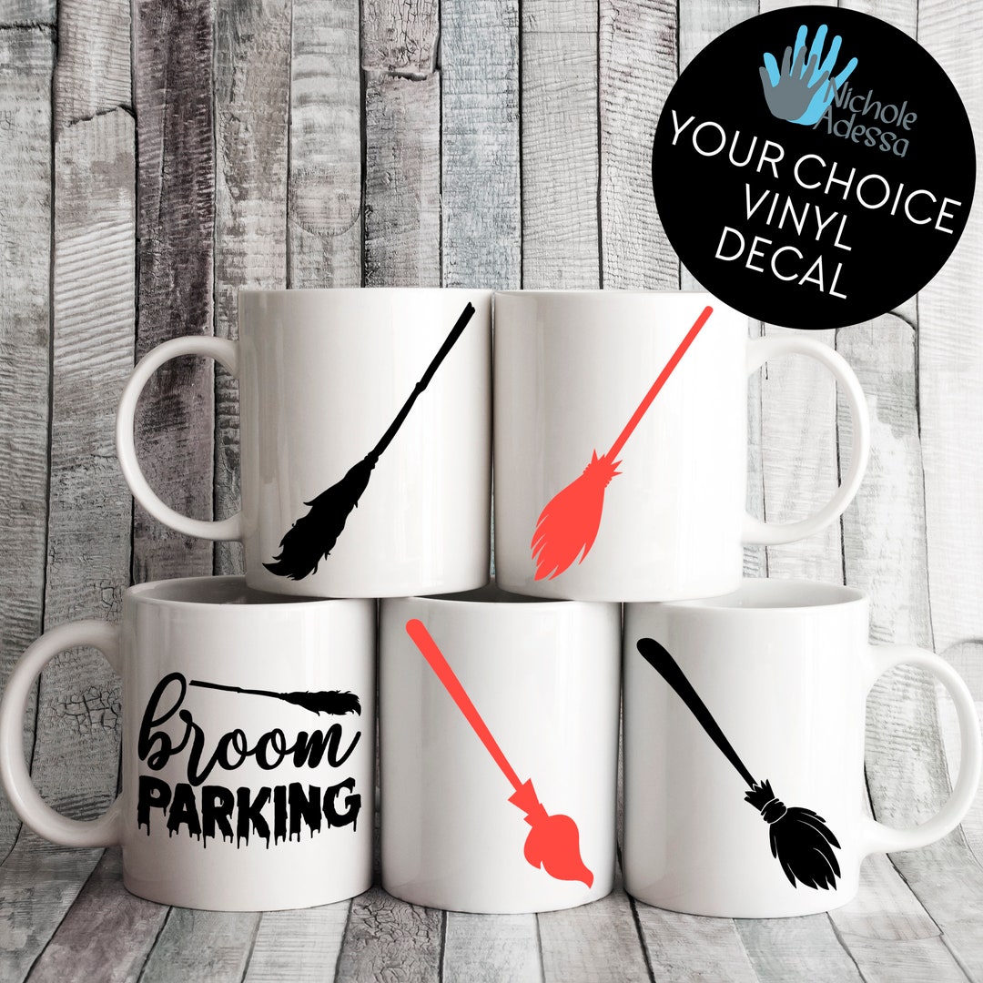 Witch's Broom Vinyl Decal / Halloween - Etsy