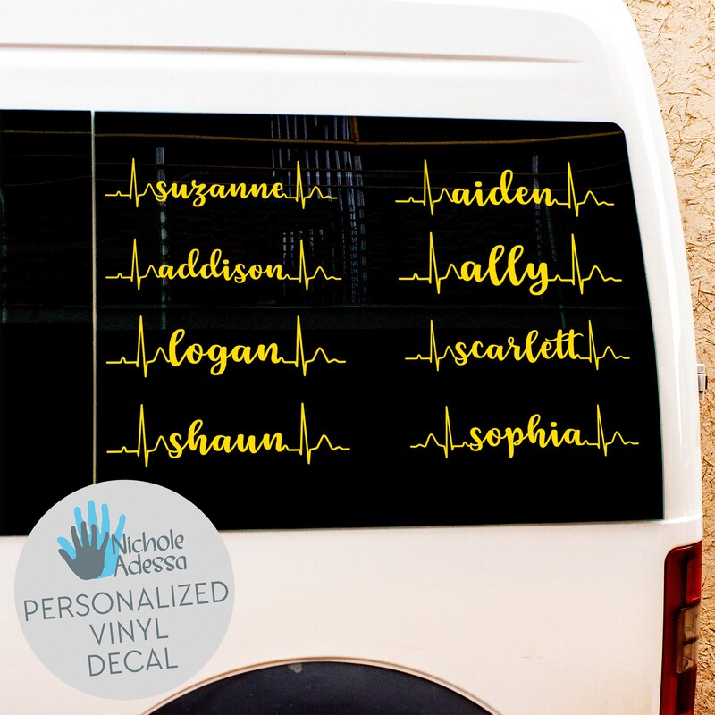 Heartbeat Decal - Etsy
