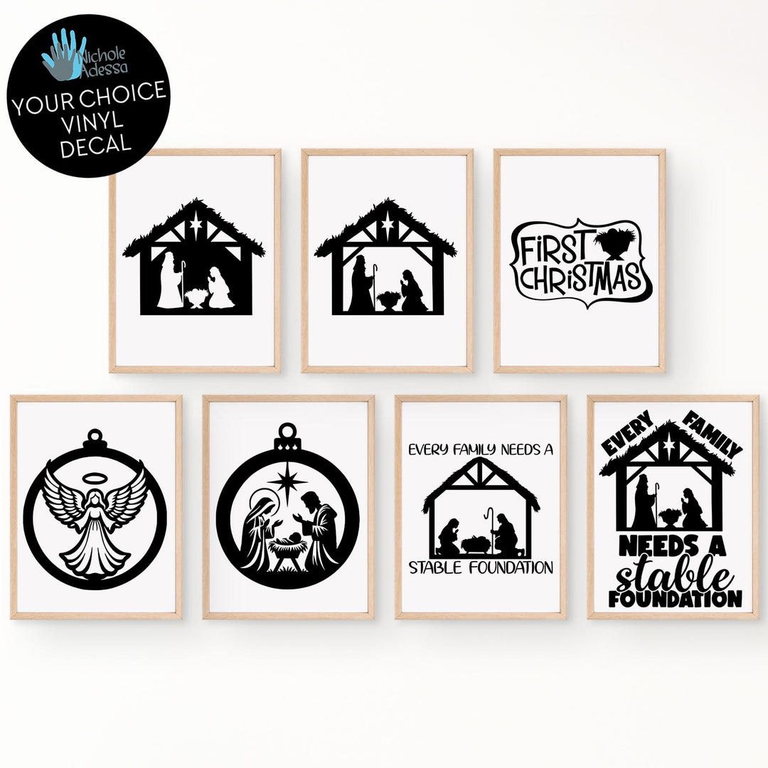 Nativity Vinyl Decals / Religious Decor - Etsy