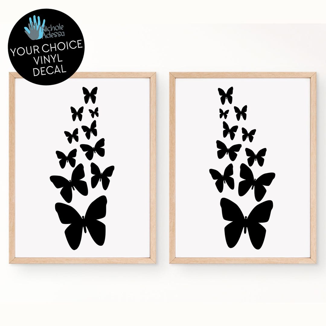 Butterfly Swarm Vinyl Decals / Home Decor - Etsy