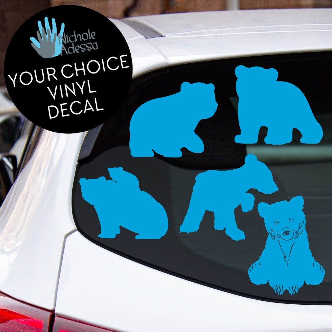 Bear Cub Vinyl Decal / Forest Animals - Etsy
