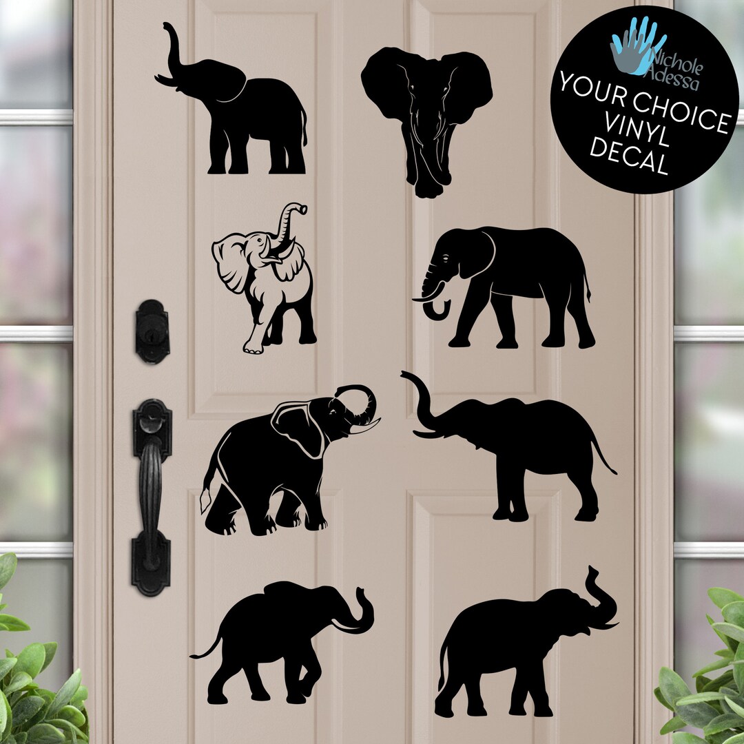 Elephant Vinyl Decal - Etsy