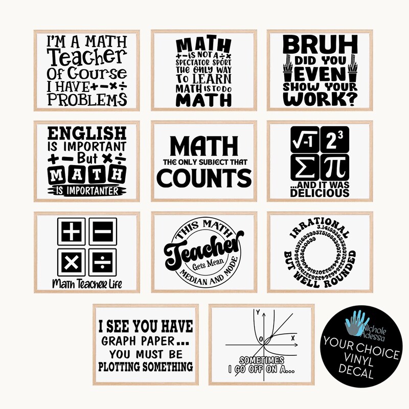 Math Decal - Etsy
