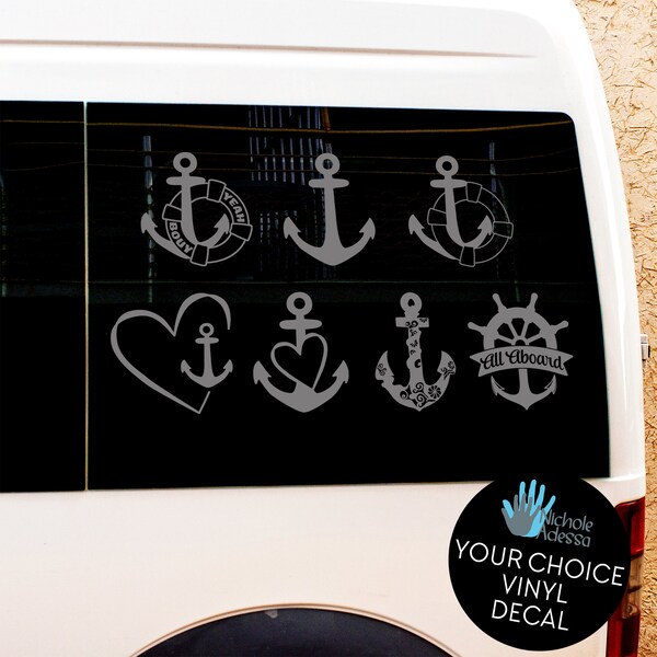 Anchor Yeti Decal Etsy